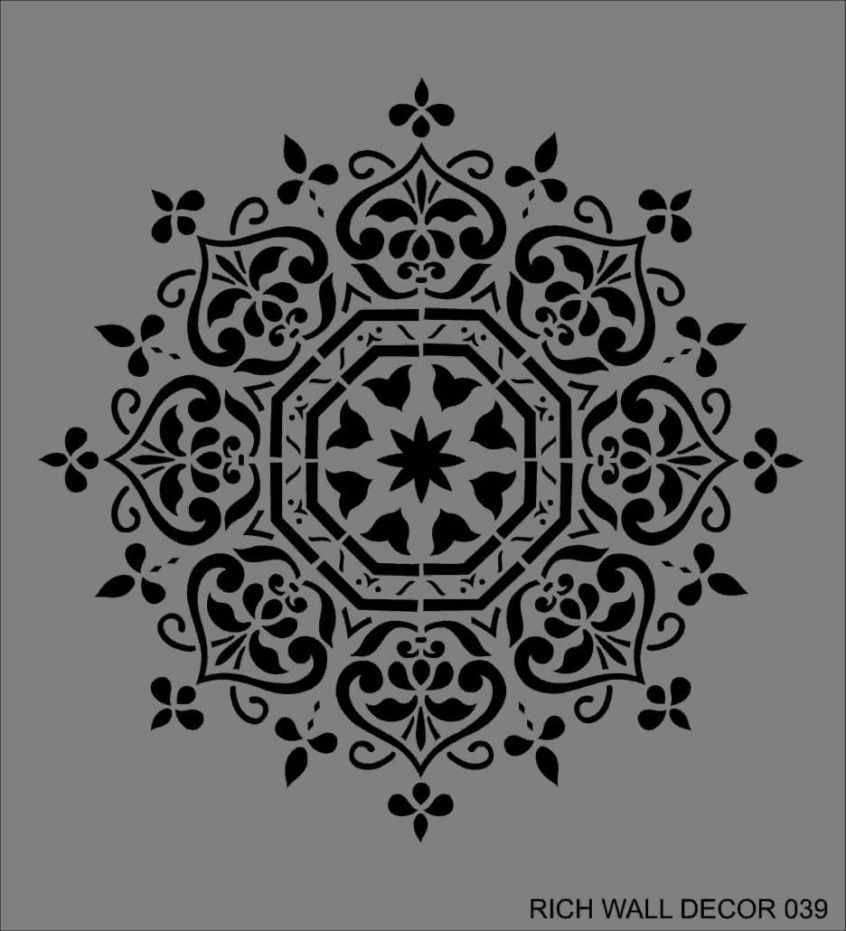 Rich Wall Decor Stencil 50*50 cm-17 - Atölye Smile