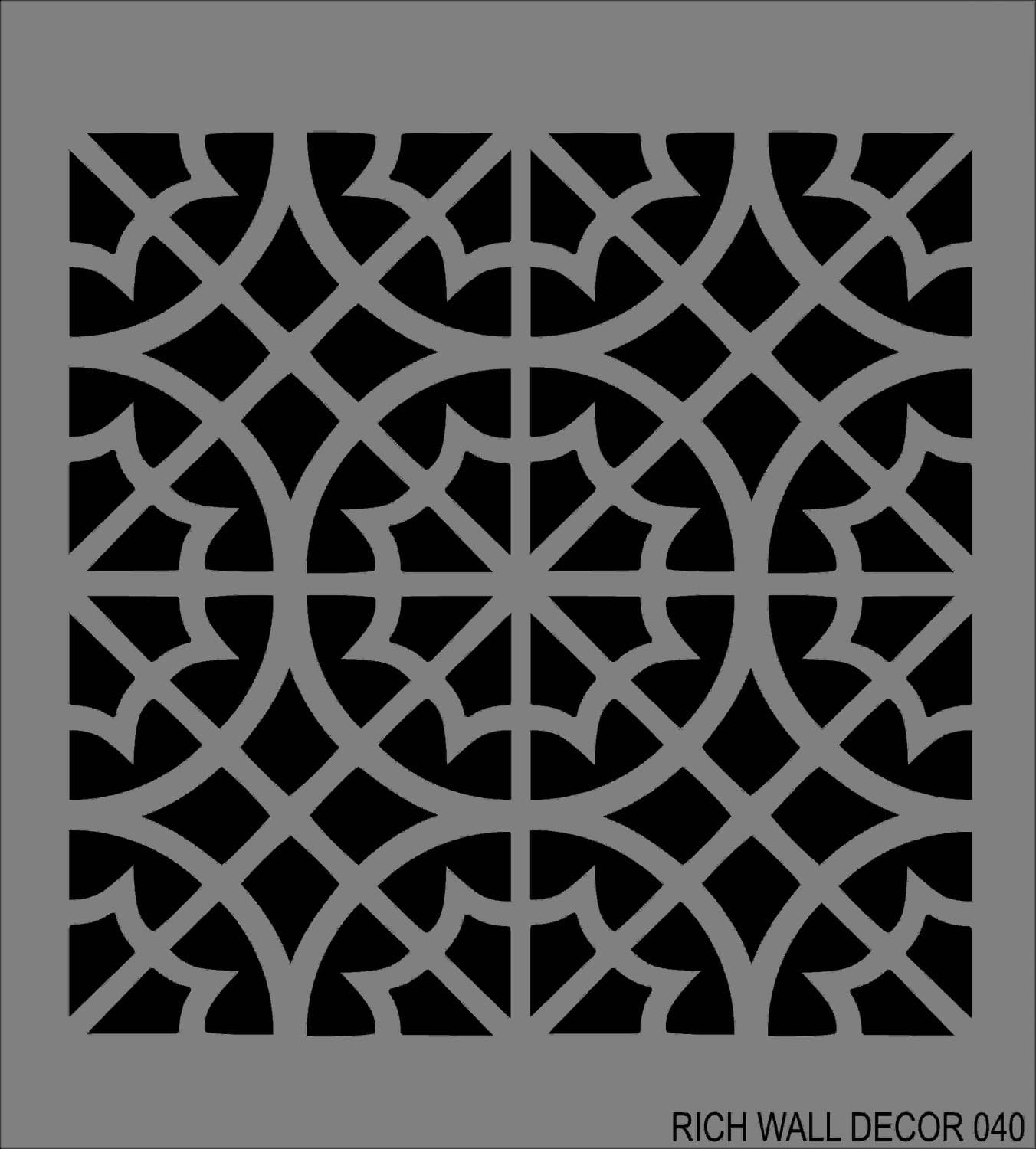 Rich Wall Decor Stencil 50*50 cm-17 - Atölye Smile