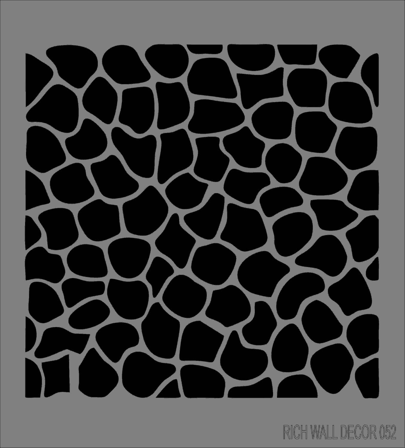 Rich Wall Decor Stencil 50*50 cm-17 - Atölye Smile