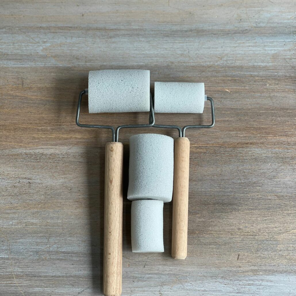 AHŞAP SAPLI 2'Lİ STENCİL RULO SET (YEDEKLİ) - Atölye Smile