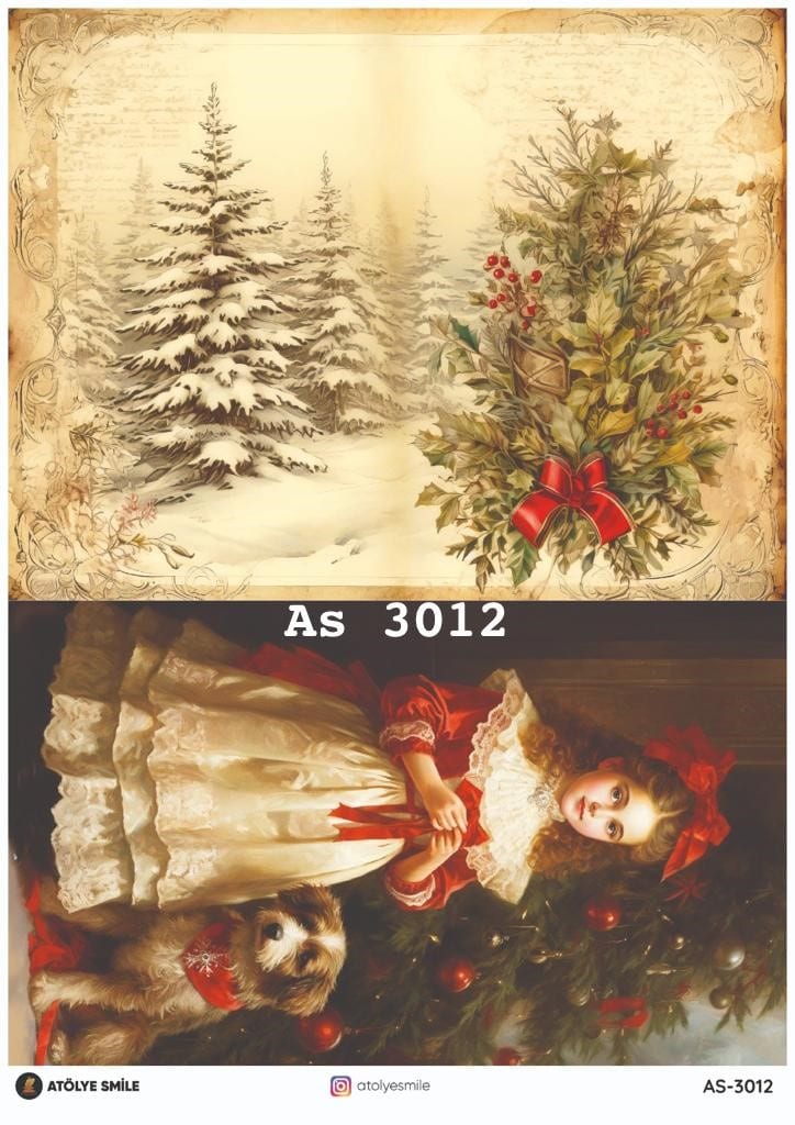 ATÖLYE SMİLE ÖZEL SERİ PİRİNÇ DEKOPAJ AS-3012 - Atölye Smile