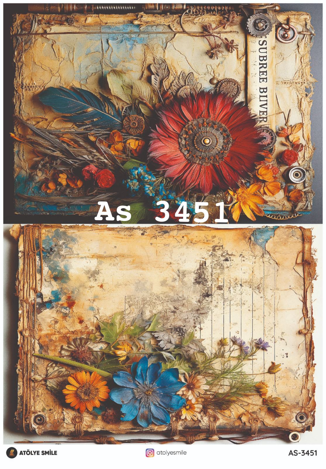 ATÖLYE SMİLE PİRİNÇ DEKOPAJ AS-3451 - Atölye Smile